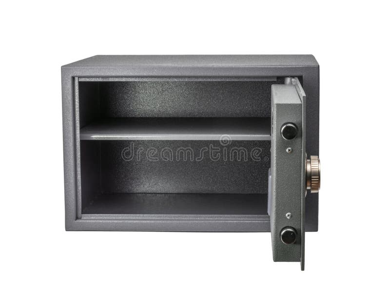 Cash Money Safe Deposit Box Isolated on White Stock Photo - Image of ...