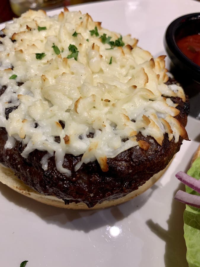 Cheese Burger stock photo. Image of ground, open, burger - 173427568