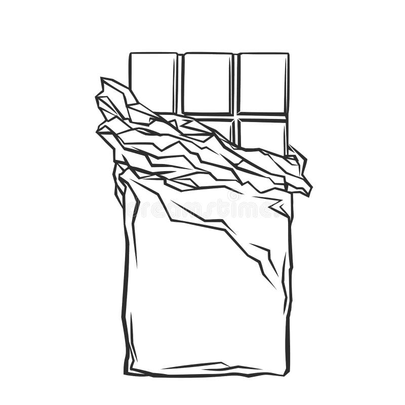 Chocolate bar outline icon stock vector. Illustration of energy - 189107112