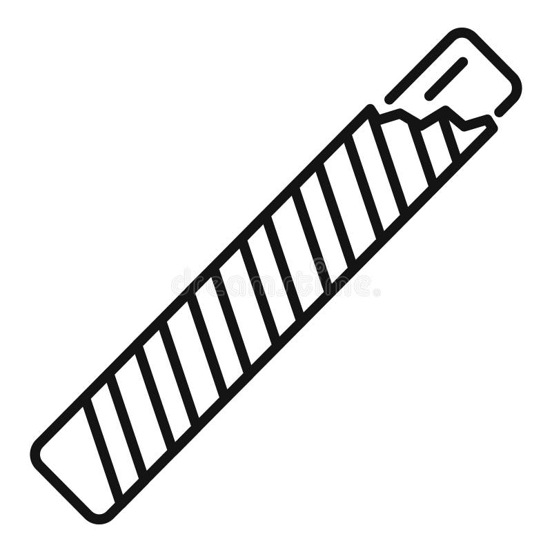 Opened Chocolate Wafer Roll Stick Outline Icon Stock Illustration ...