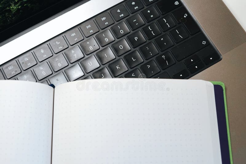 Blank Notebook Page Computer Sheets Office Study Work Technology Stock ...