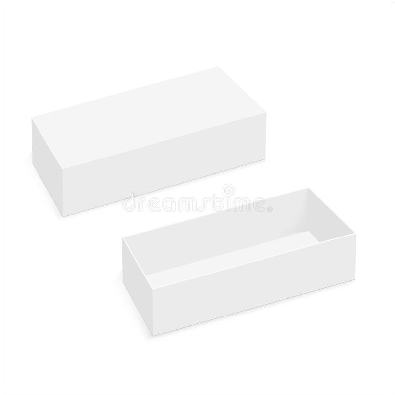 Opened and Closed Cardboard Boxes. Vector Stock Vector - Illustration ...