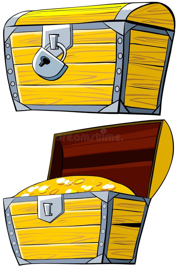 Treasure Chest Clip Art Cartoon Illustration Stock Vector ...
