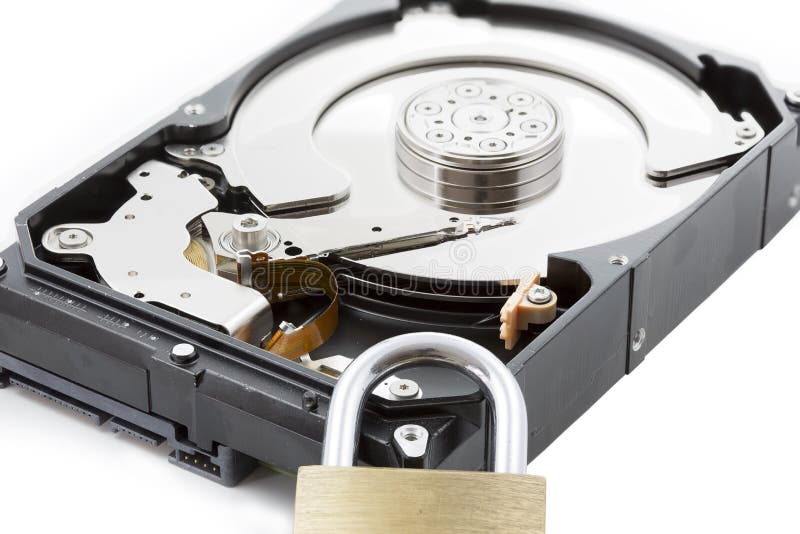 Opened Computer Hard Disk in a Case Stock Image - Image of hardware ...