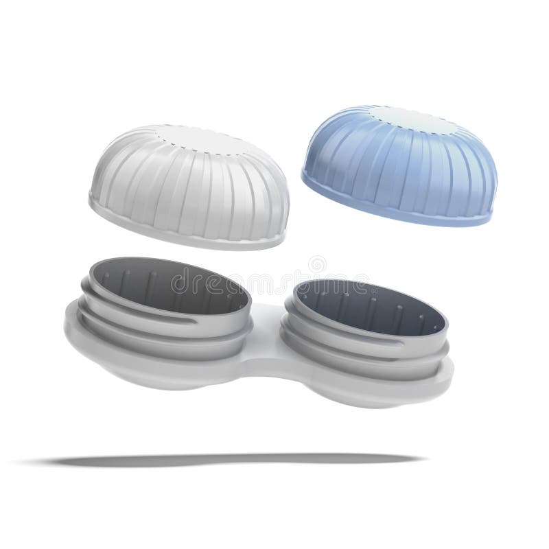Opened contact lenses case stock illustration. Illustration of wear ...
