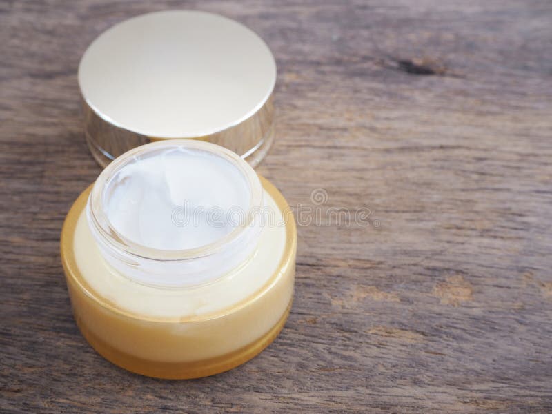 Opened Cream Container And Cap Stock Image - Image of gold, health ...