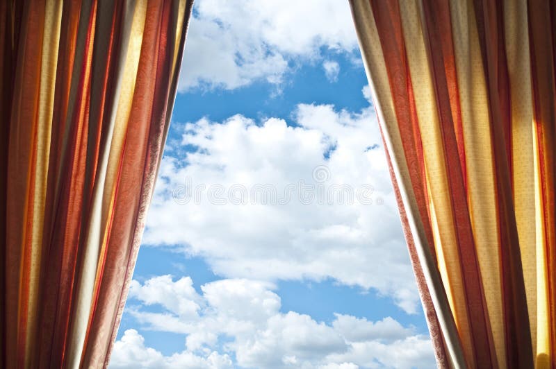 Opened curtain stock photo. Image of entertainment, imagery - 38482026
