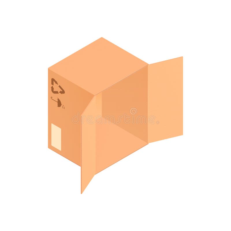 Opened Doors Box Composition Stock Vector - Illustration of cargo ...