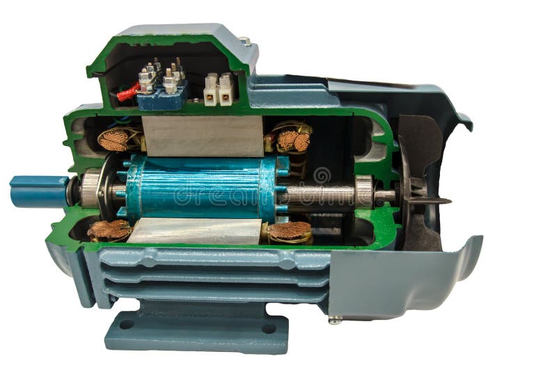 Opened AC Electric Motor. stock photo. Image of electric - 5129786