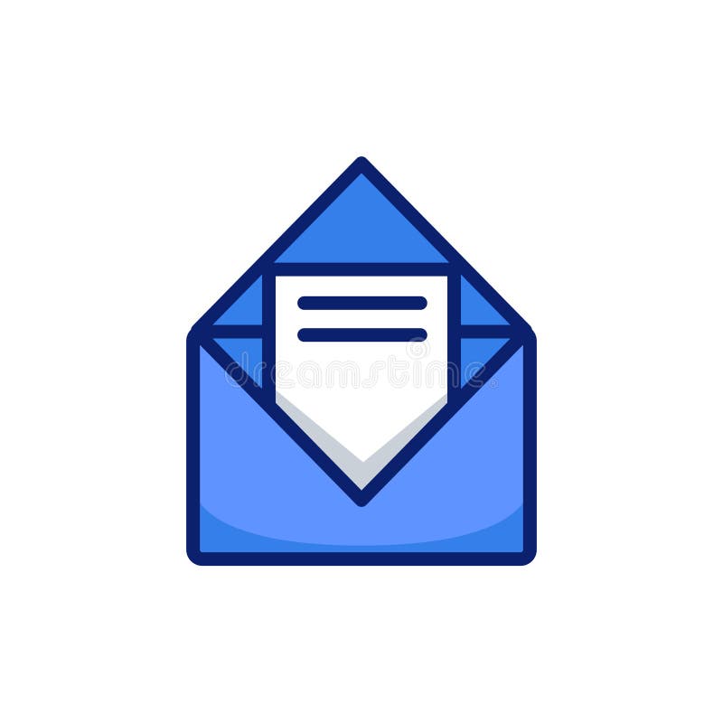 Opened Email Mail Envelope Icon Sign Symbol Vector Stock Vector ...