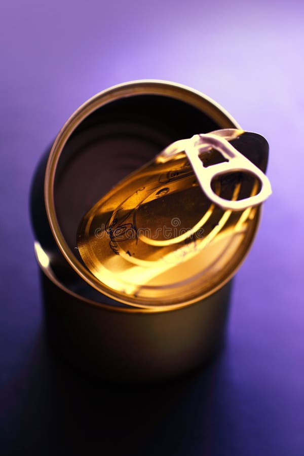 Opened empty can stock photo. Image of empty, open, dark - 7663258