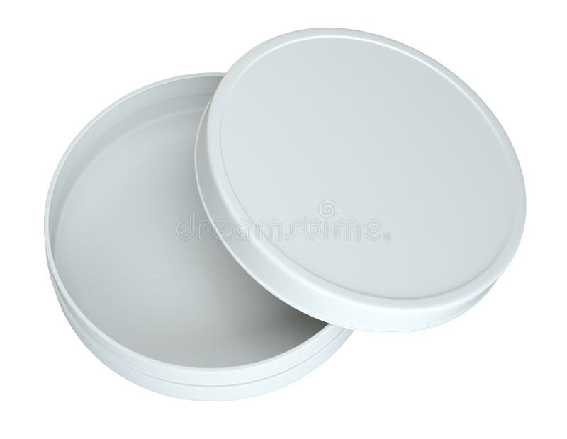 Opened Empty Cream Can. Top View Stock Illustration - Illustration of ...