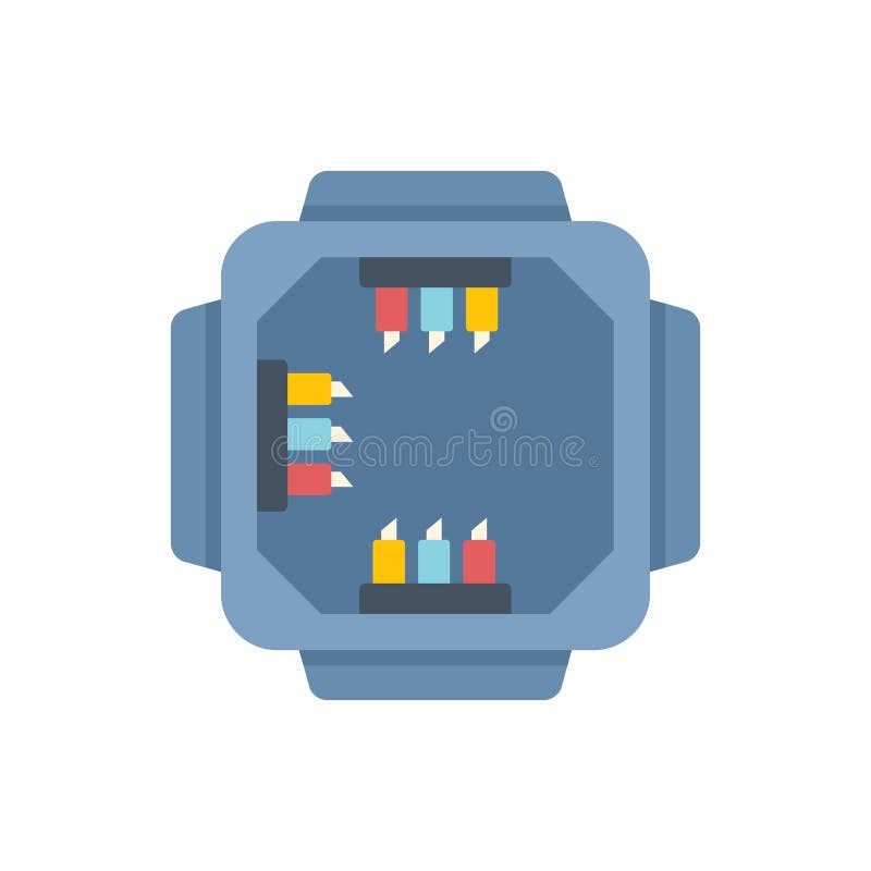 Opened Empty Junction Box with Cable Connectors for Electric Wires ...