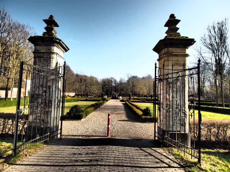 Opened Gates of the Entrance of the Park during Daytime Stock Image ...