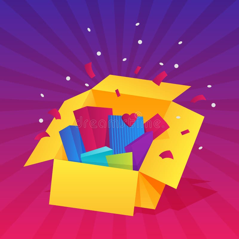 Opened Gift Box, Surprise, Celebration Event, Surprising Gift Boxes ...