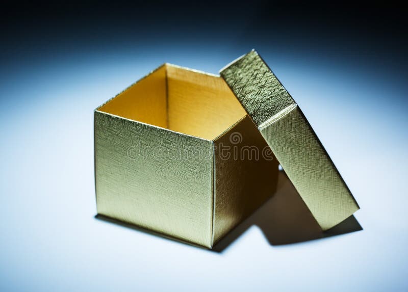 Golden box stock image. Image of bright, isolate, surprise - 2750171