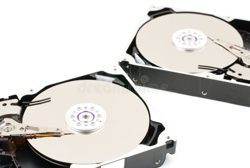 Old Opened Hard Disc on a Pile of Compact Discs Stock Photo - Image of ...