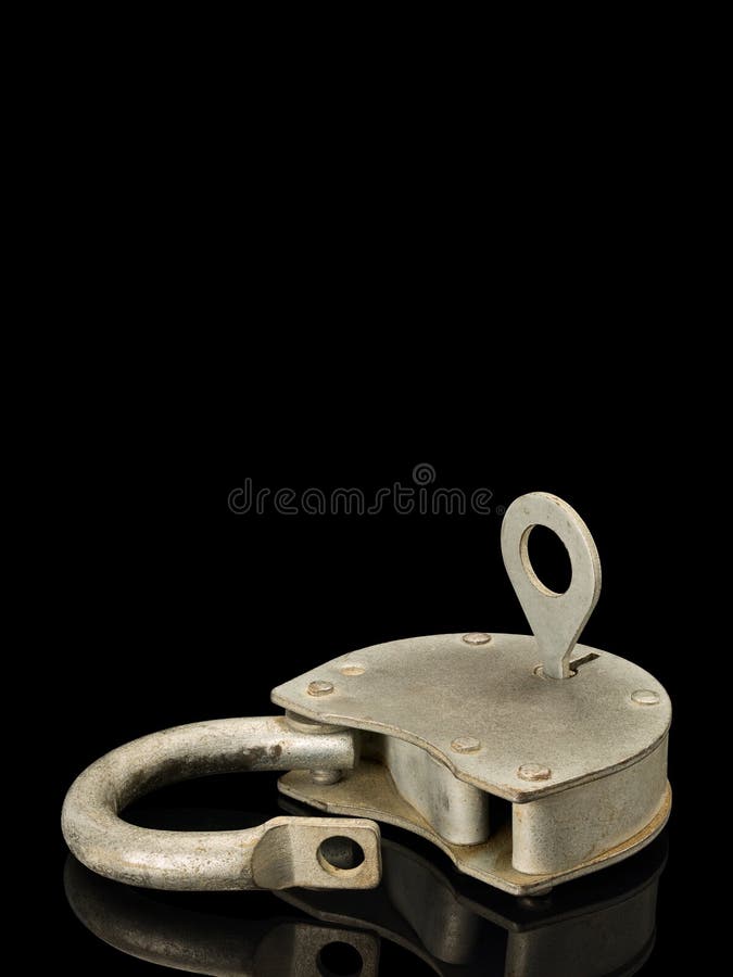 Opened Hinged Lock with Key Lying on Table Stock Photo - Image of metal ...