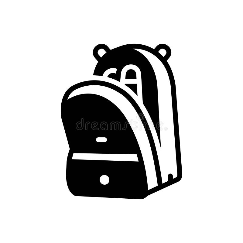 Black Solid Icon for Opened, Not Closed and School Stock Vector ...