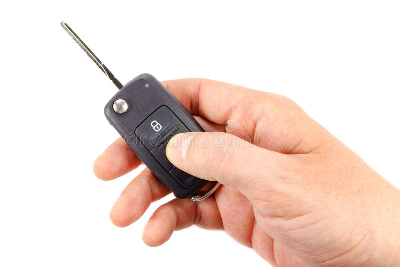 Opened Ignition Key Man's Hand White Background Stock Photos - Free ...