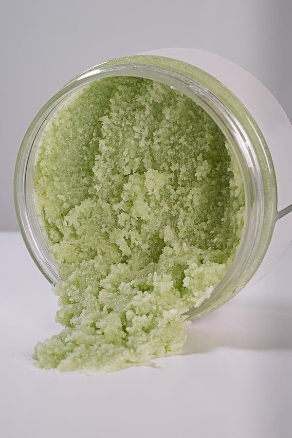 Opened Jar with Salt Body Scrub Stock Image - Image of relaxation, jars ...