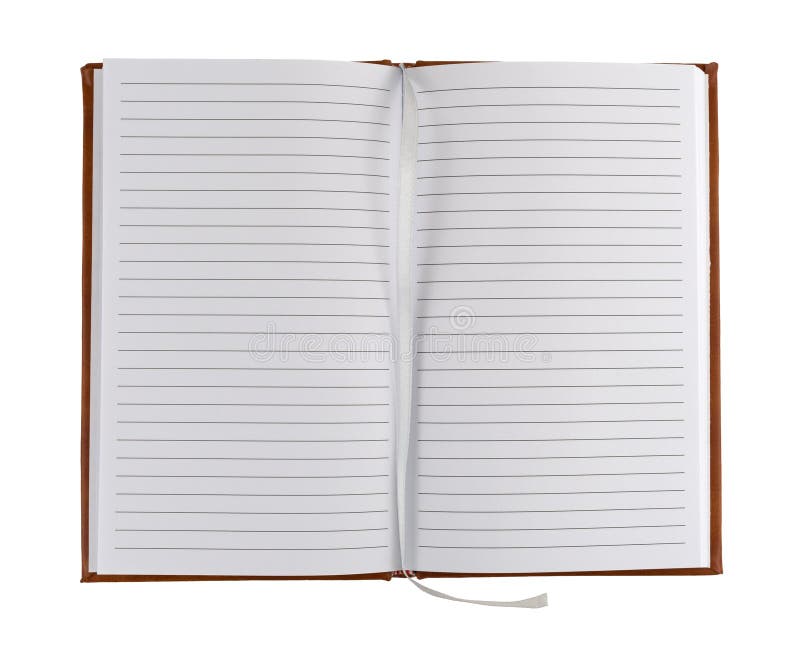 Opened Journal on a Black Slate Table Stock Photo - Image of workbook ...