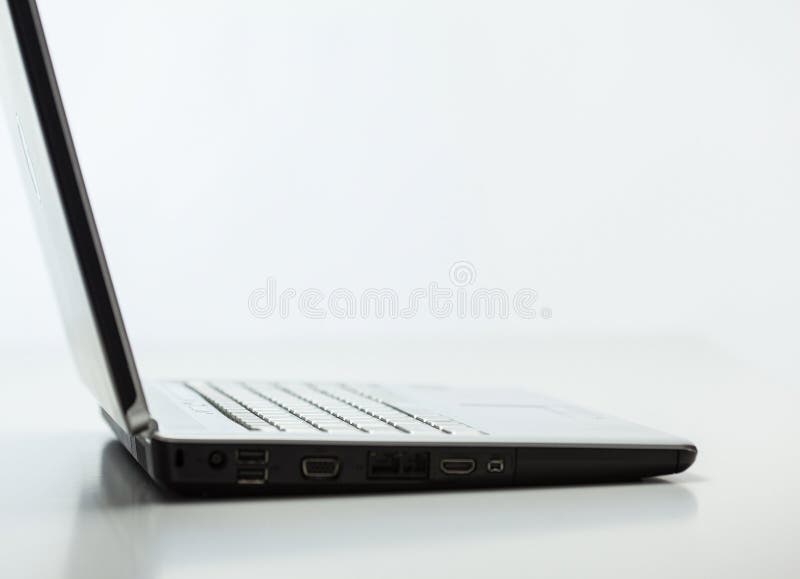 Opened laptop stock image. Image of display, background - 44511395