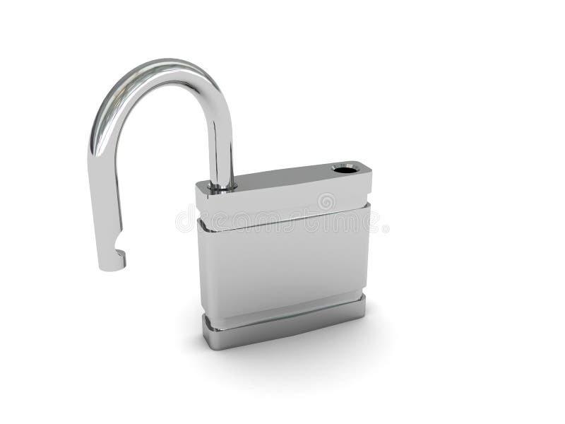 Opened lock stock illustration. Illustration of white - 9723493