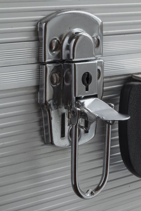 Opened Lock of a Metal Suitcase Stock Photo - Image of clinch, safe ...