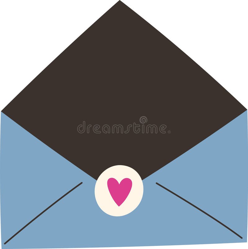 Opened Love Envelope stock vector. Illustration of envelope - 306484626