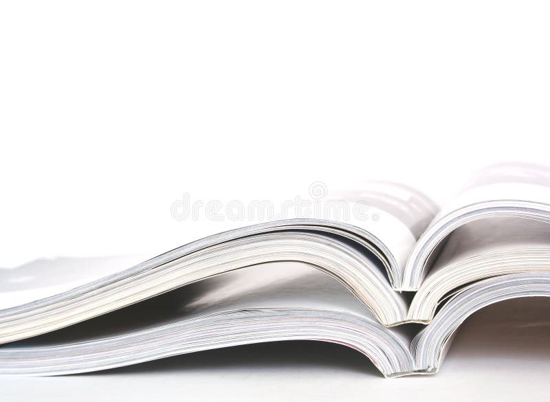 Opened magazines stock photo. Image of business, newscaster - 2346500