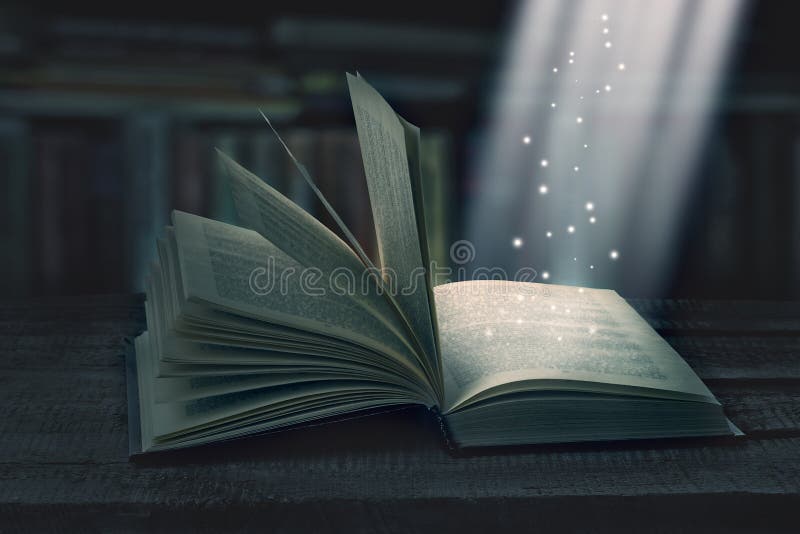 Opened magic book stock photo. Image of magical, science - 8016818