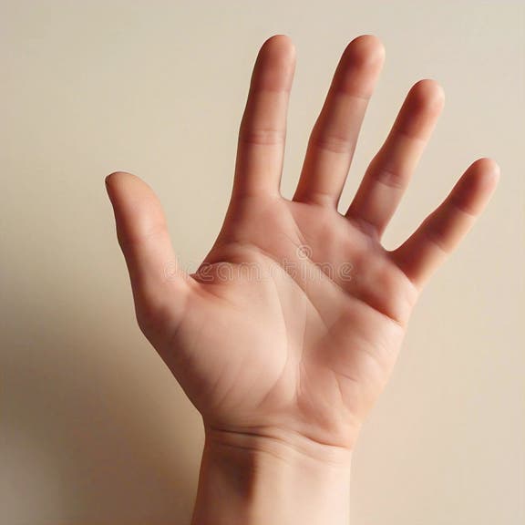 Opened Man Left Hand Palm Image Stock Illustration - Illustration of ...