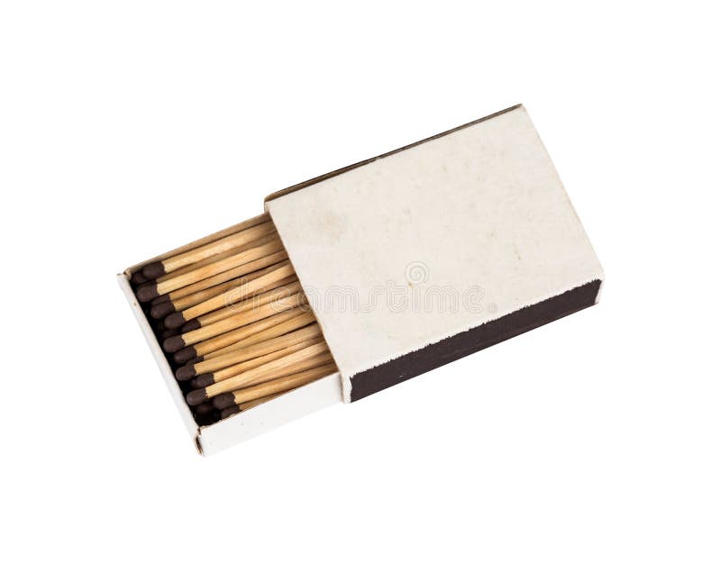 Matchbox Isolated on White Background Stock Photo - Image of light ...