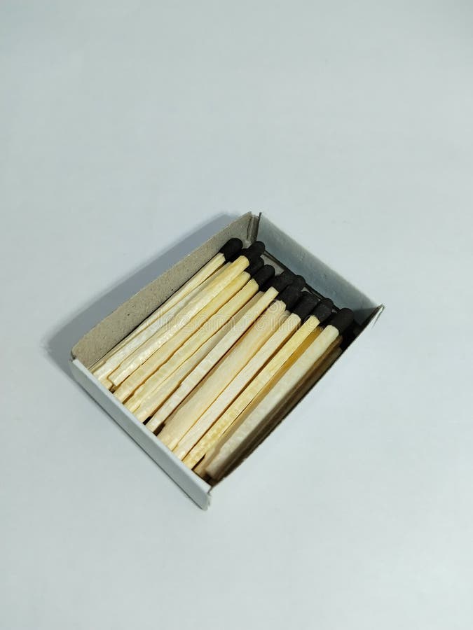Opened Matches Box Isolated on White Background Stock Image - Image of ...