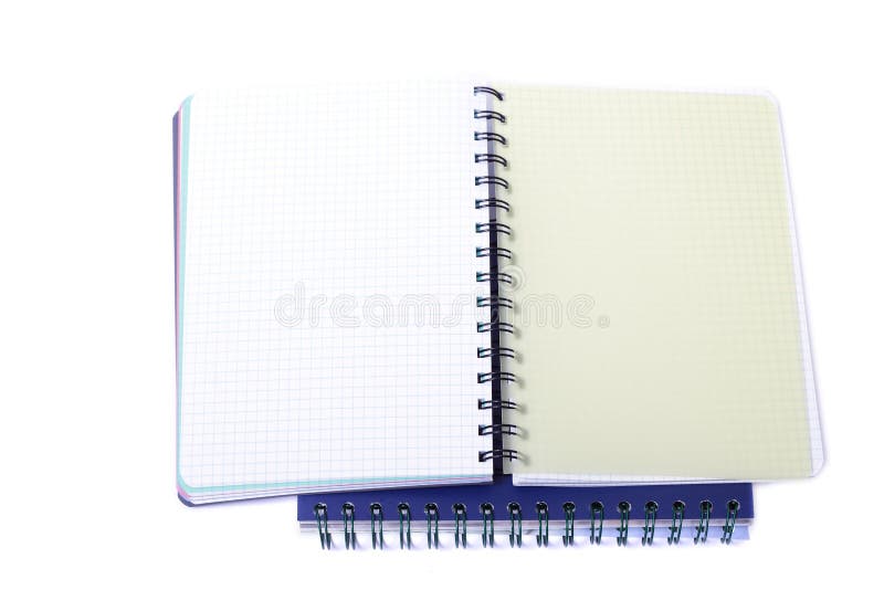 Opened notebook. stock image. Image of book, diary, isolated - 15234493