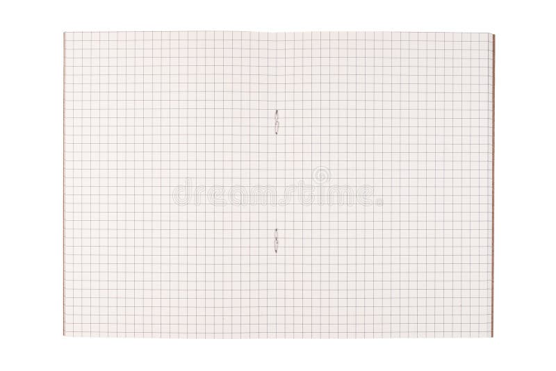 Opened Notebook In Grid Paper Stock Photo - Image of background ...