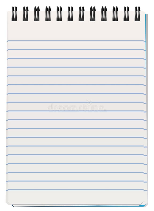 Opened notepad stock vector. Illustration of list, background - 13330179