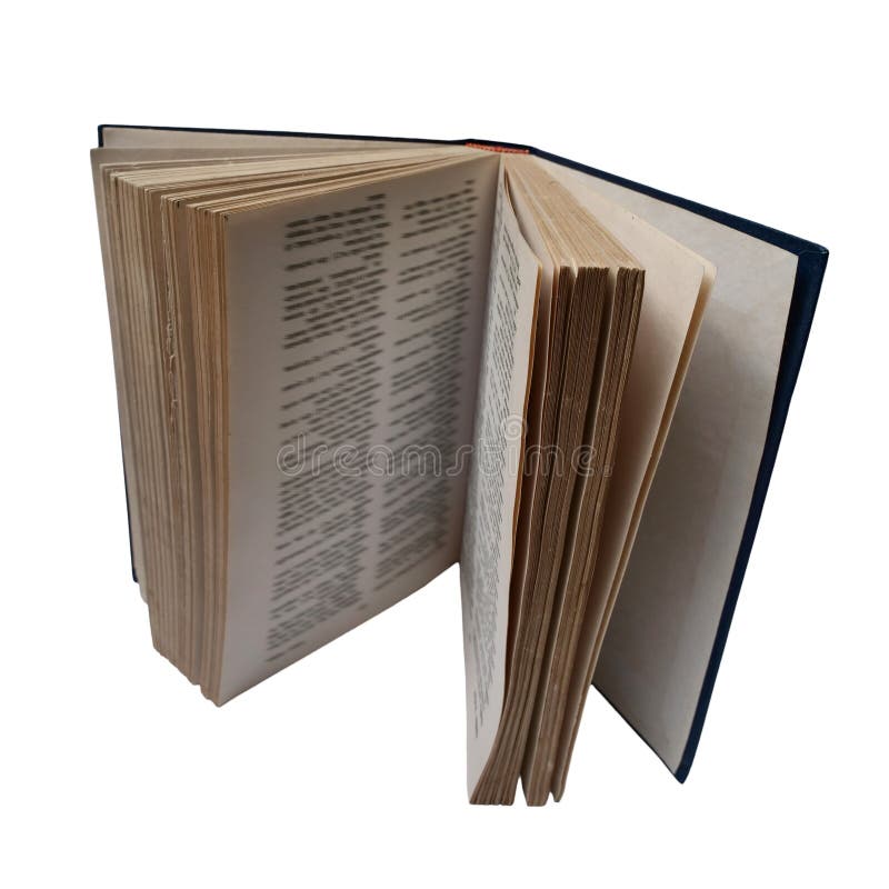 Opened Old Book Facing Down on Floor, Cut Out Isolated Stock Photo ...