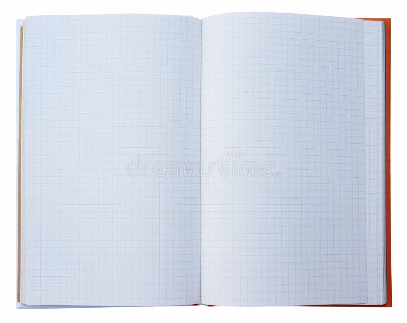 Opened Orange Cover Notebook Stock Photo - Image of open, business ...