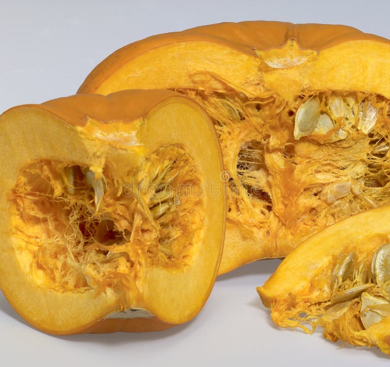 Opened orange pumpkin stock image. Image of autumn, sector - 35575007