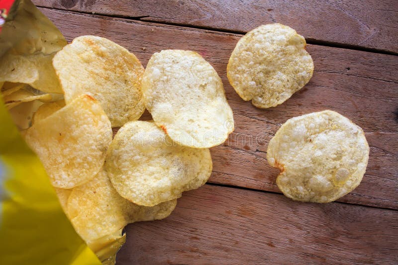 Opened Pack of Delicious Potato Chips Stock Image - Image of crisp ...