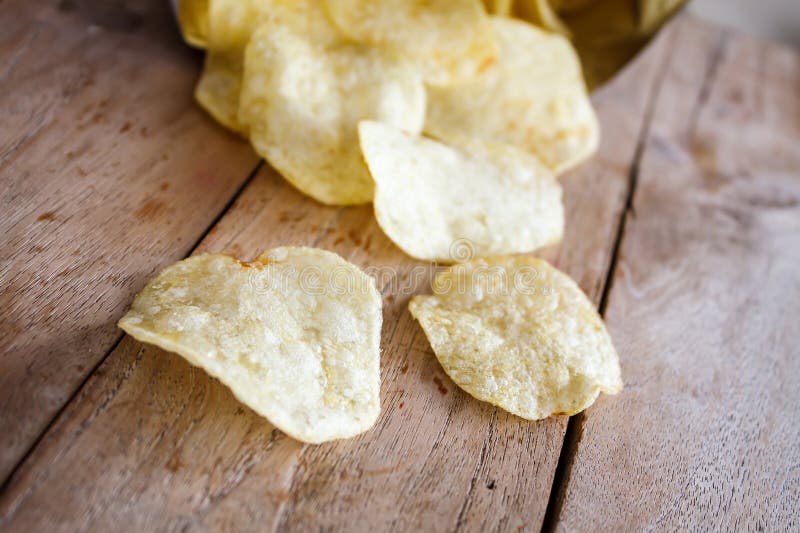 Opened Pack of Delicious Potato Chips Stock Image - Image of chips ...