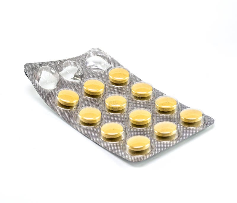 Packing of Tablets on a White Background Stock Photo - Image of ...