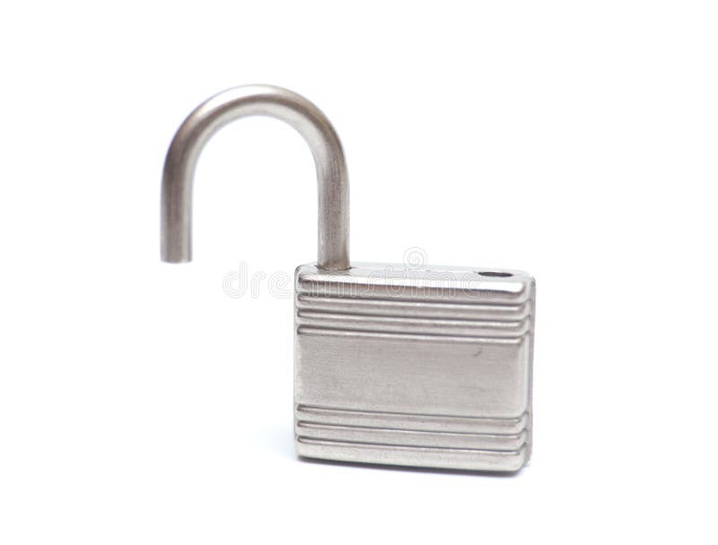 Opened padlock stock photo. Image of steel, stainless - 16884390