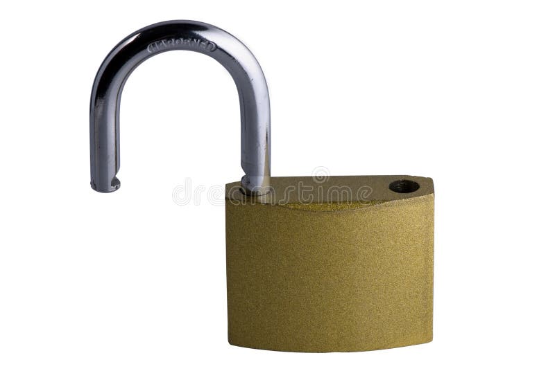 Opened Padlock on Computer Motherboard. Internet Data Privacy ...