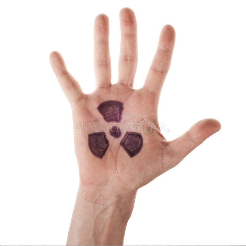Radiation Sign Scientist Hands, Exclusion Zone, Disaster Area ...