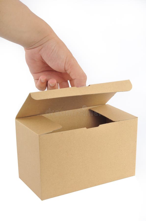 Opened paper box stock image. Image of package, brown - 12119377