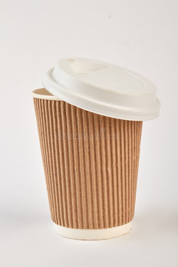 Opened Paper Cup, Front View. Stock Image - Image of fast, convenience ...