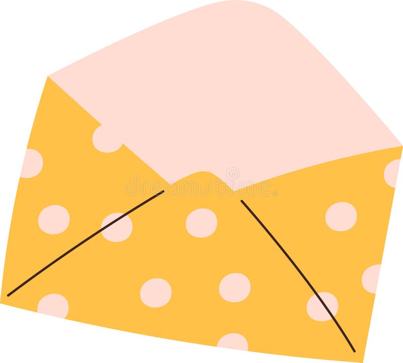 Opened Paper Envelope stock vector. Illustration of white - 287365509